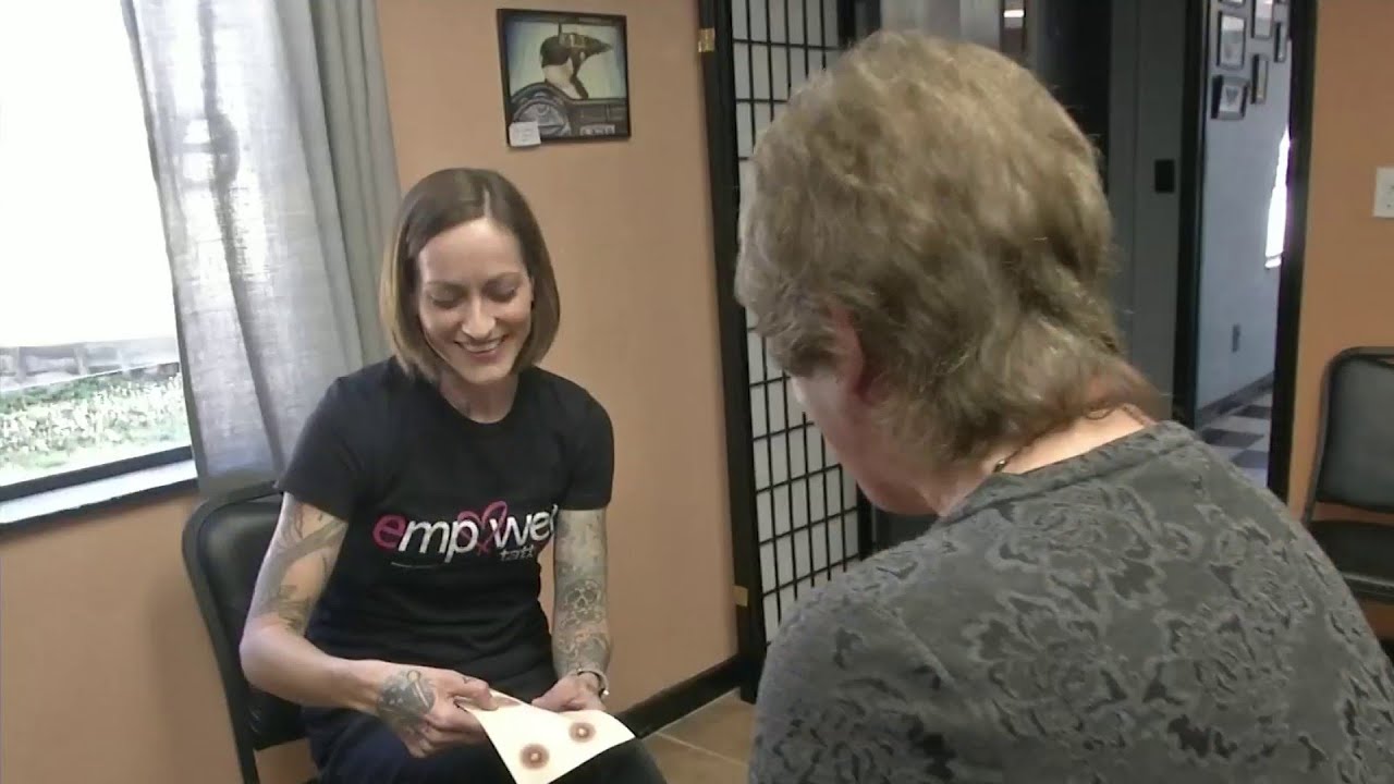 Empower tattoo helps breast cancer survivors restore confidence - YouTube