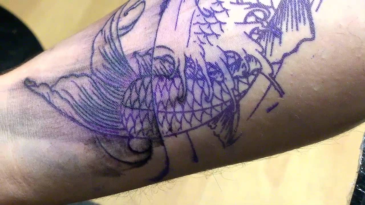 Carp Tattoo - By Neil - YouTube