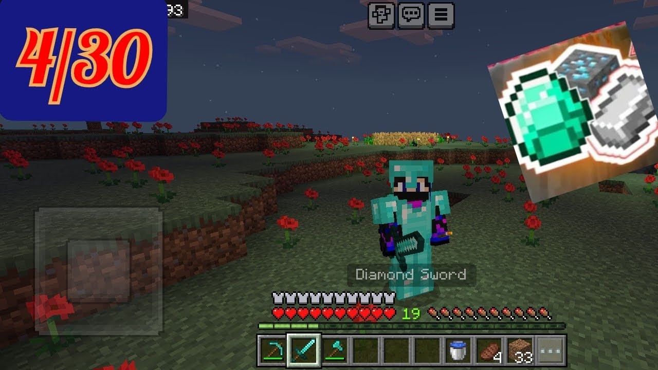 Minecraft 30 days challenge survival episode 4 ️. My lucky day in my ...