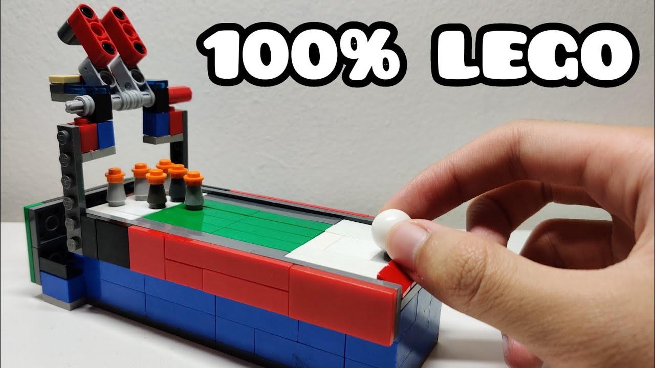 How to Make a Working Lego Bowling Alley with Ball Return and Pin Sweep ...