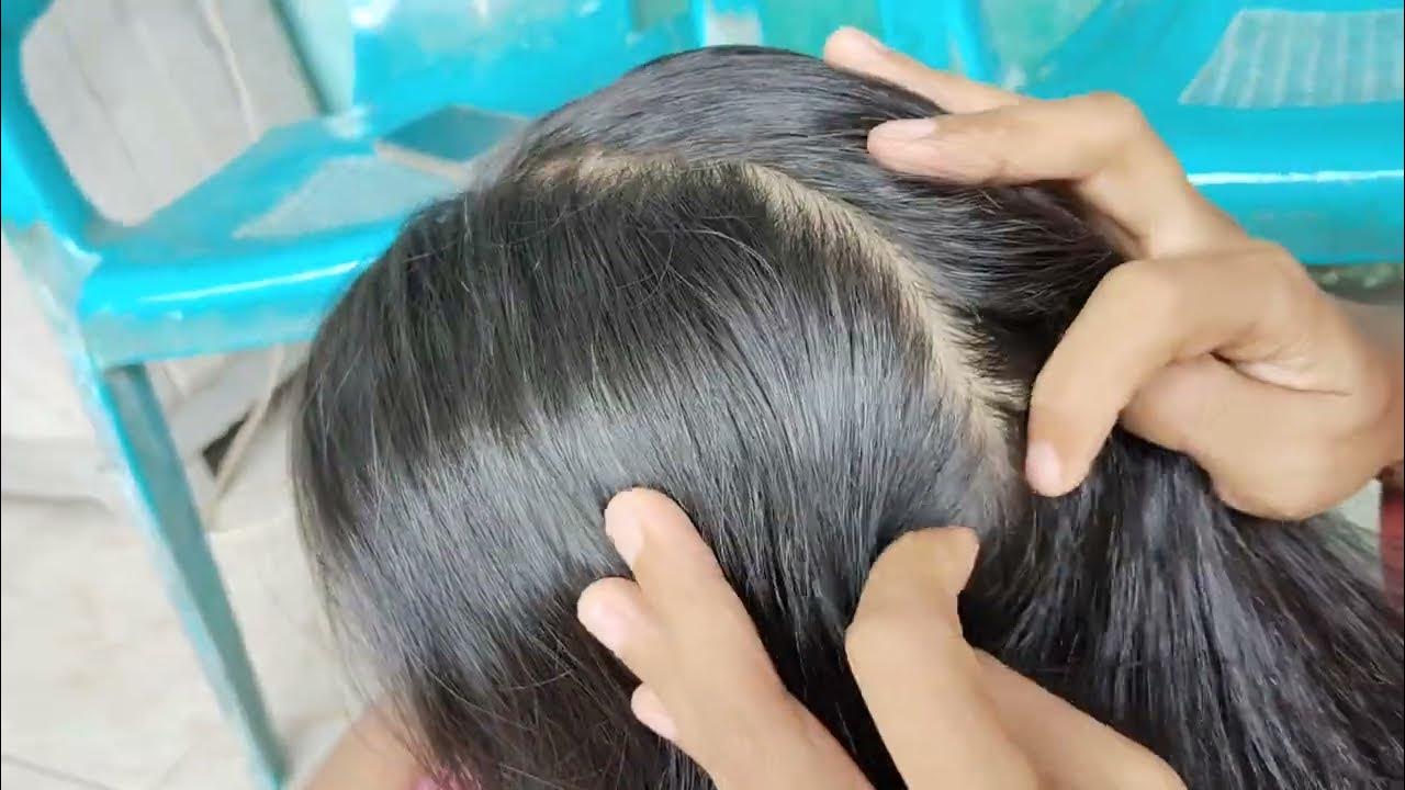petan rambut luru mreki tumo ( kutu) bersama mbak OLIP - YouTube