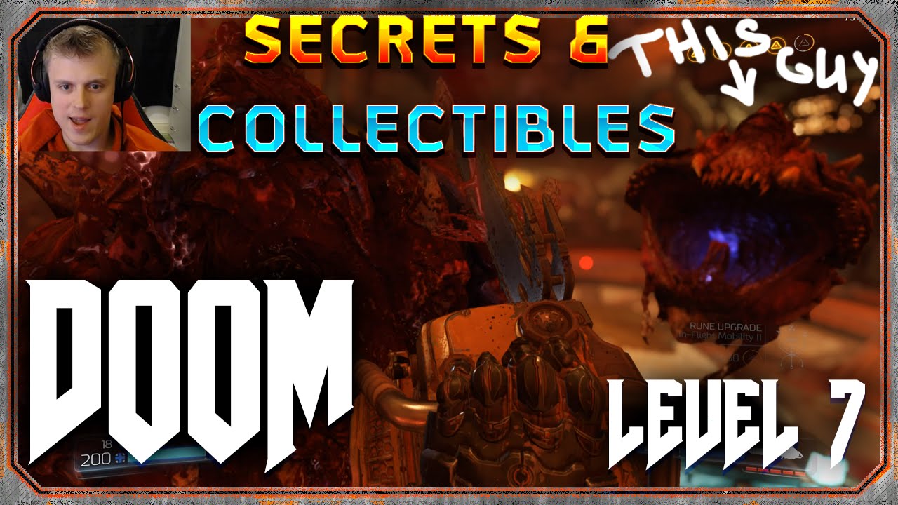 Doom 2016 Level 7 secrets and collectibles - YouTube