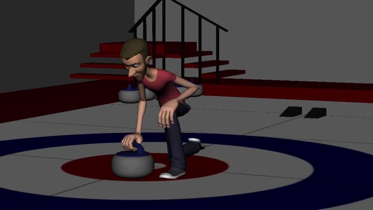 Curling 3D Animation - David Carnegie - VanArts - YouTube