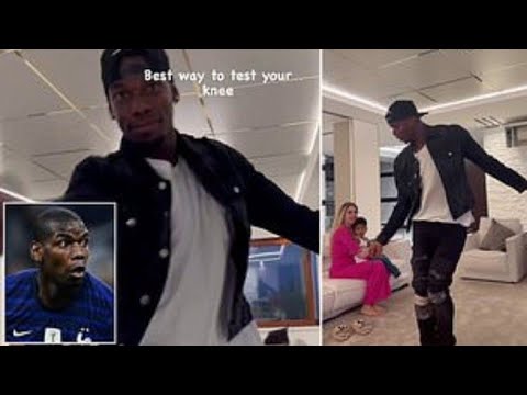 Injured Juventus star Paul Pogba posts video of him DANCING around his ...