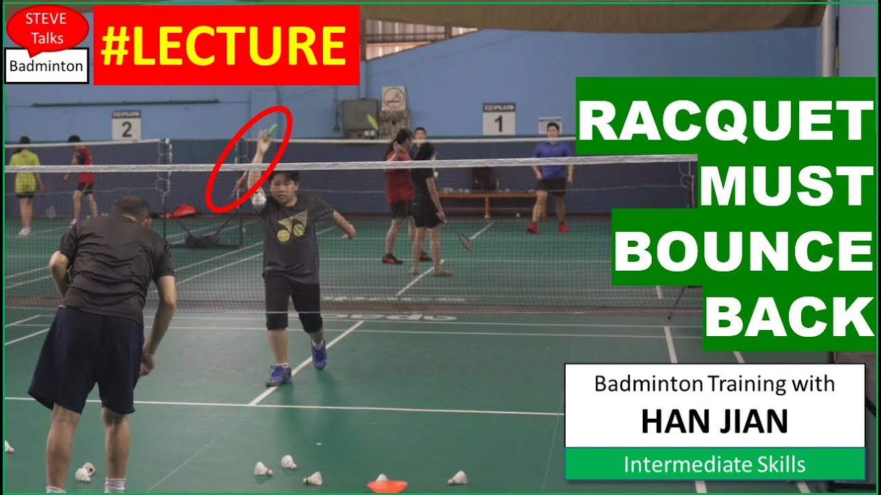 #Lecture Let the racquet bounce back after hitting - Badminton Training ...