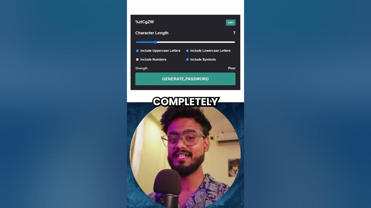 Password Generator In React Js π₯π₯ Reactjs Javascript Reactjstutorial Youtube