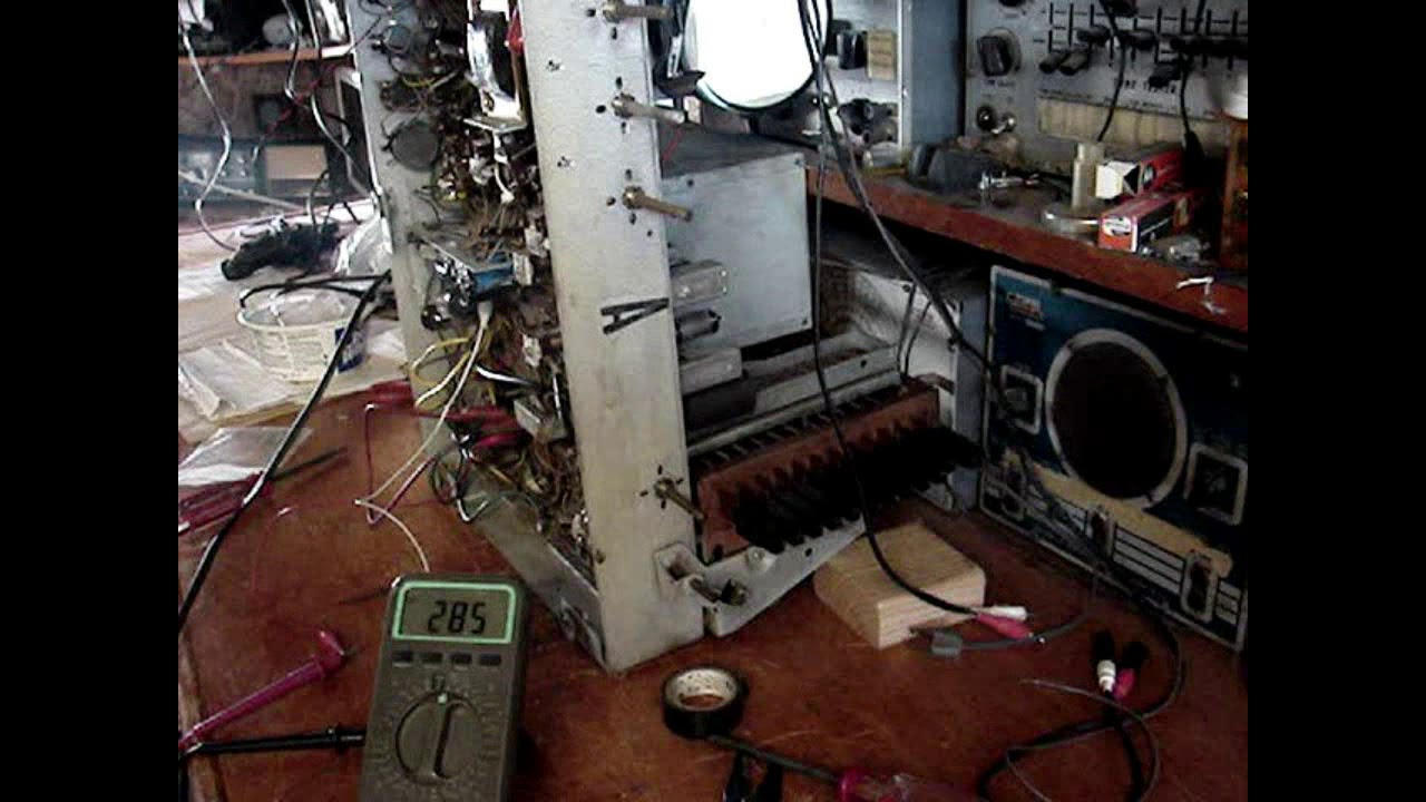 1948 Sears Silvertone TV Radio console PT7 - YouTube