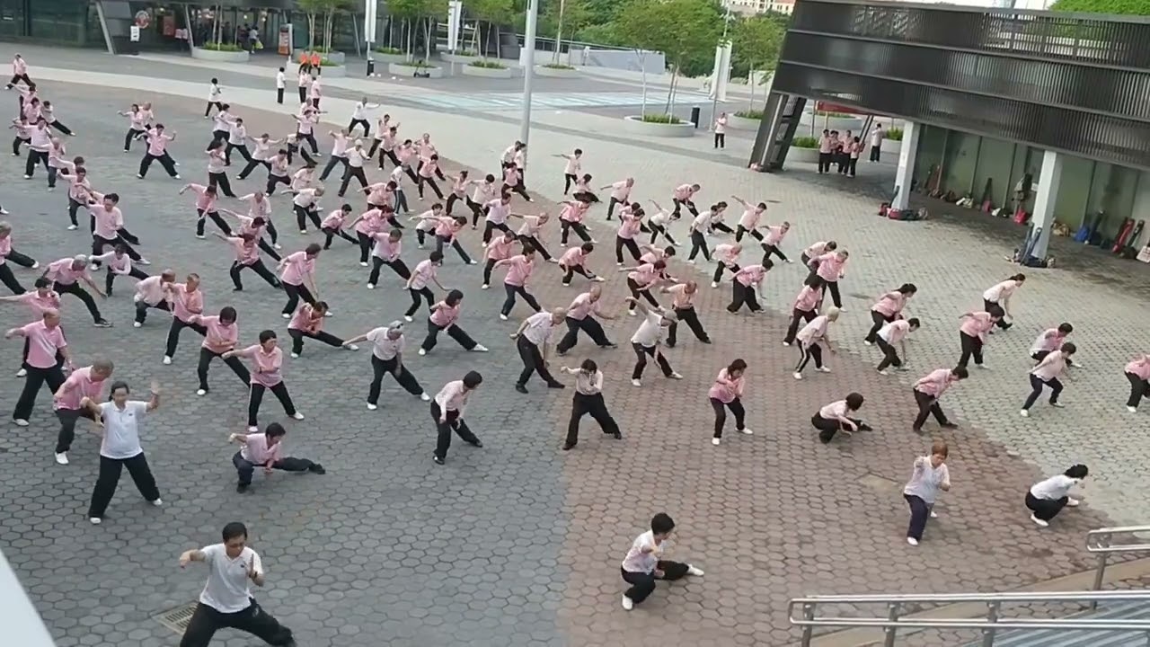 Taiji Mass Exercise, Yang 40 form - Shinzhong Taijiquan Assn - YouTube