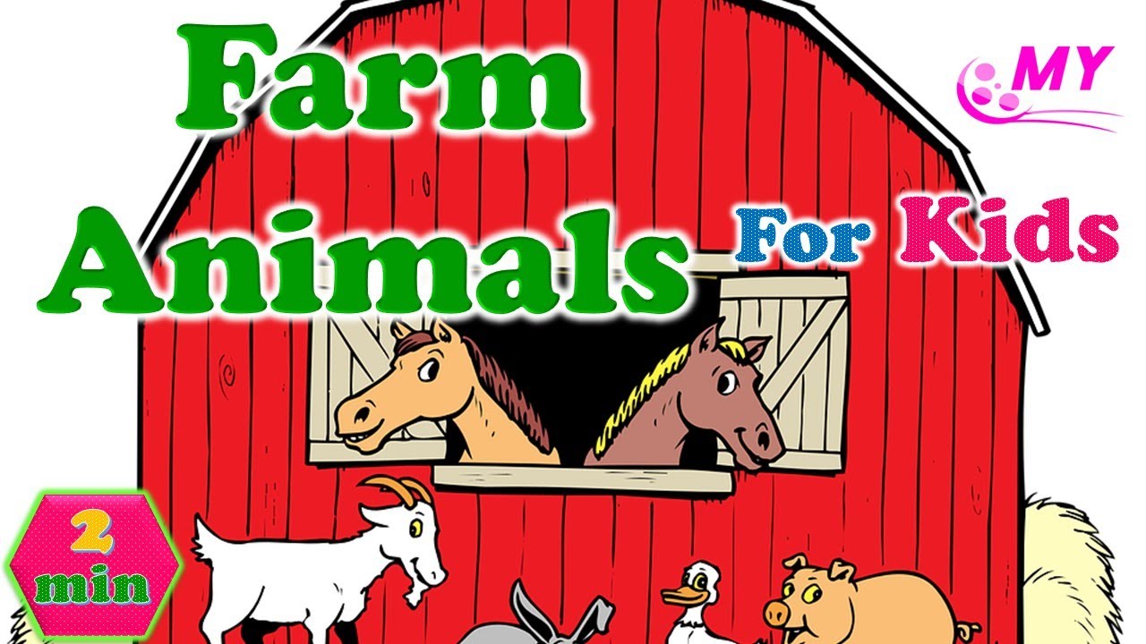 Vocabulary | Farm Animals - Animal Names For Kids | Learning English ...