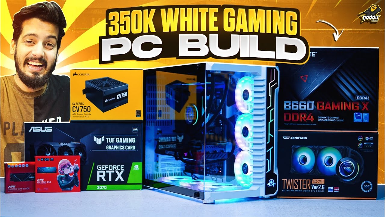 350K White Gaming Build | Daddu Charger Gaming Store - YouTube