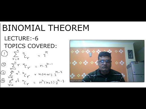 BINOMIAL: LECTURE-6: SUMMATION nCr, r nCr , r^2 nCr, r^3 nCr - YouTube