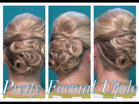 Pretty Pin-Curled Formal Updo