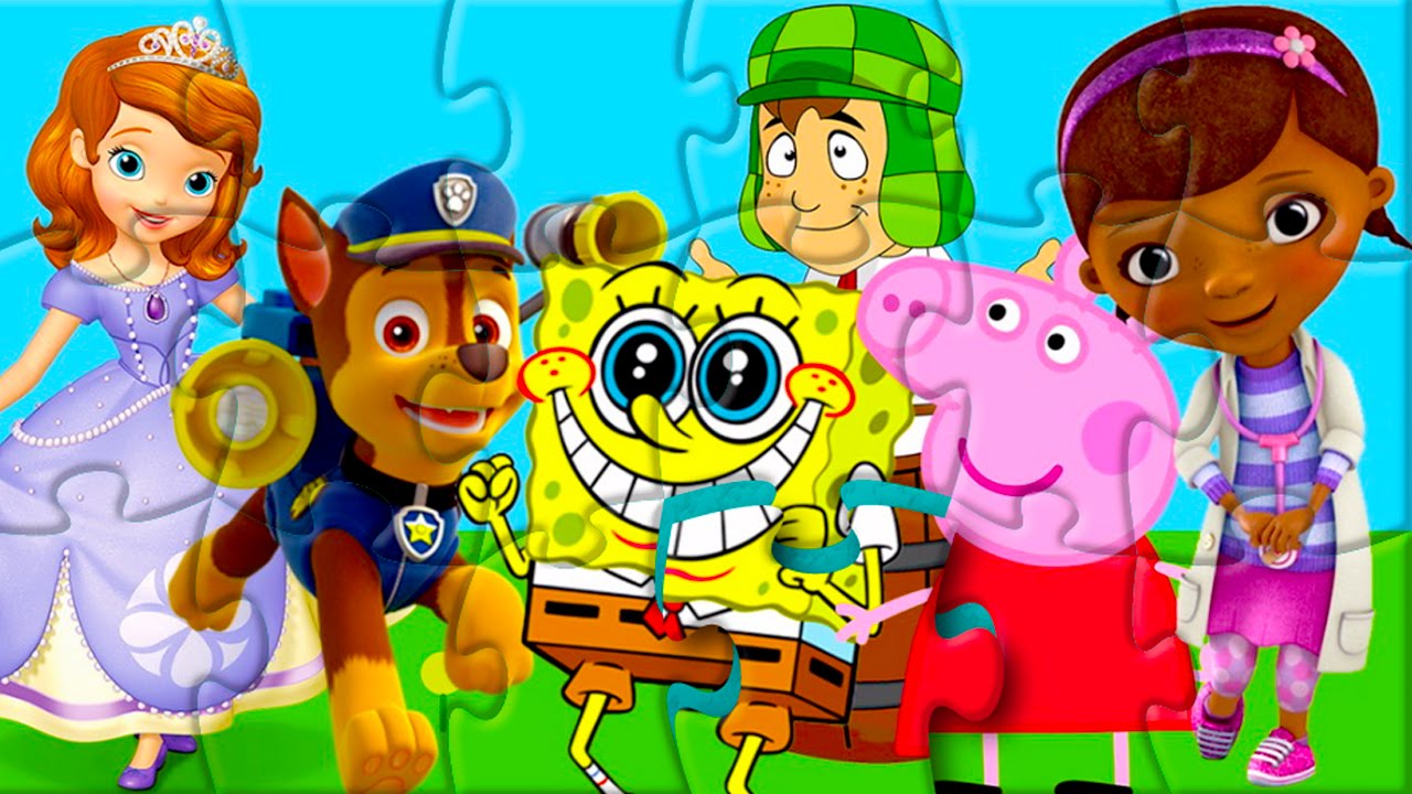 Rompecabeza Peppa Pig Bob Esponja Doctora Juguetes Paw Patrol Princesa ...