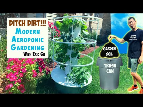 EPS 24 Ditch Dirt Modern Aeroponic Gardening with Eric Su (strawberries, seedlings revival ...