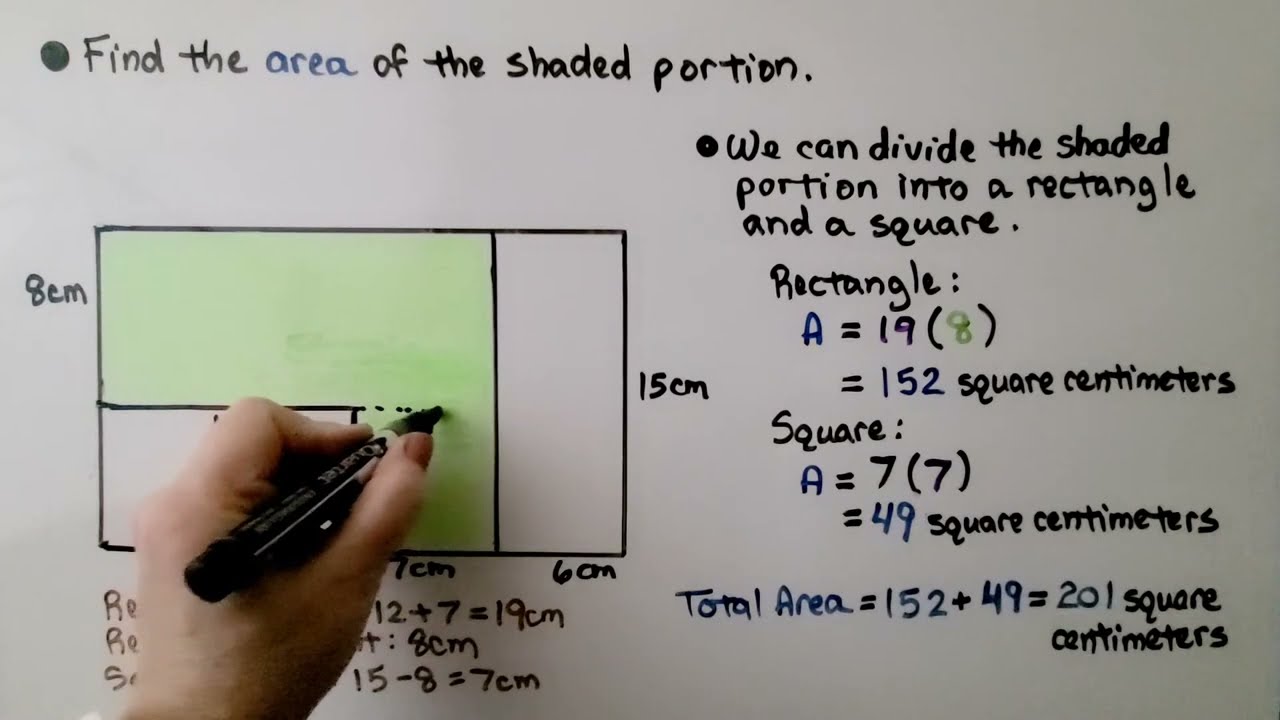 6th Grade Math 13.4c, Solving Real World Problems, Composite Figures ...