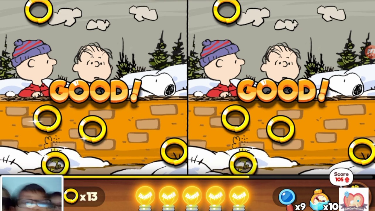 Snoopy Spot the Difference Gameplay Facecam | Levels 286 to 290 ...