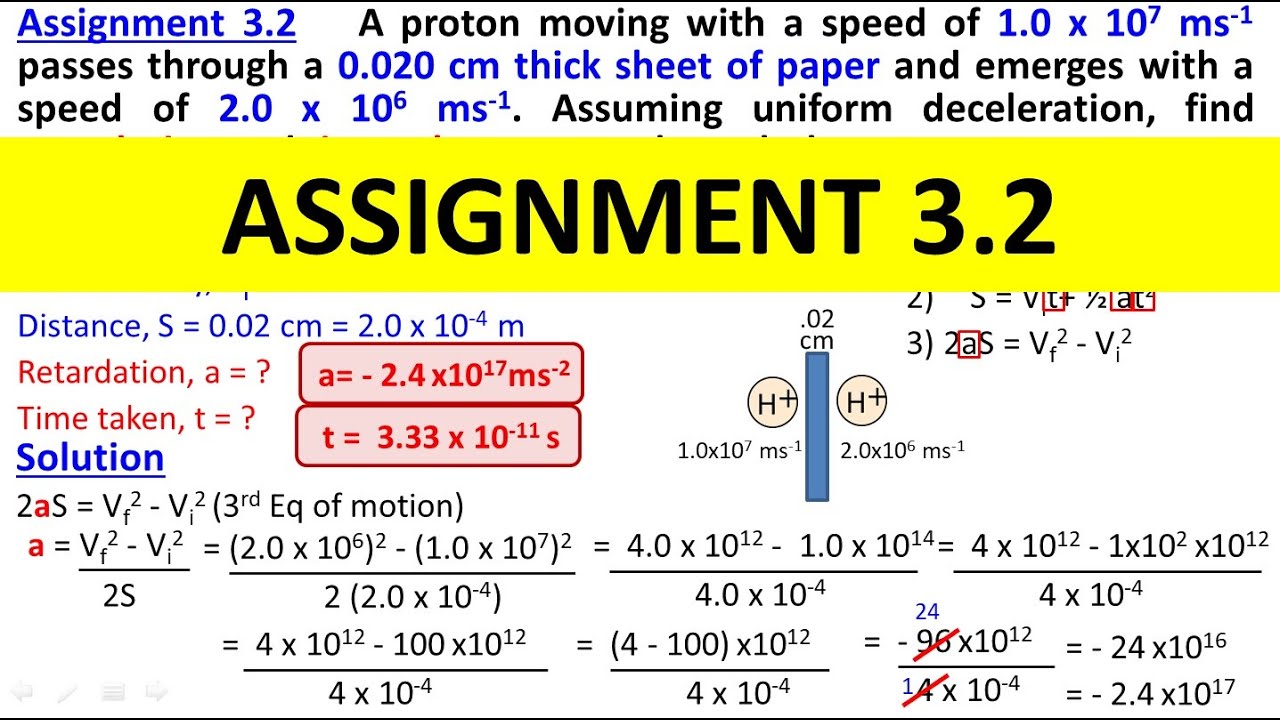 Assignment 3.2 | Class 11 Physics Chapter 3 Forces and Motion | Federal ...