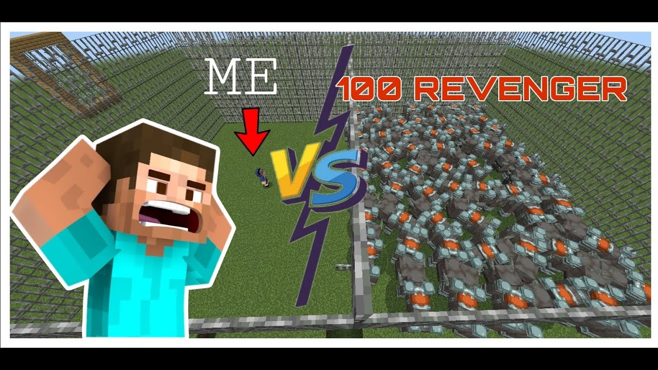 me vs 100 REVENGER || ravenger vs me || #trending #minecraft #gaming # ...