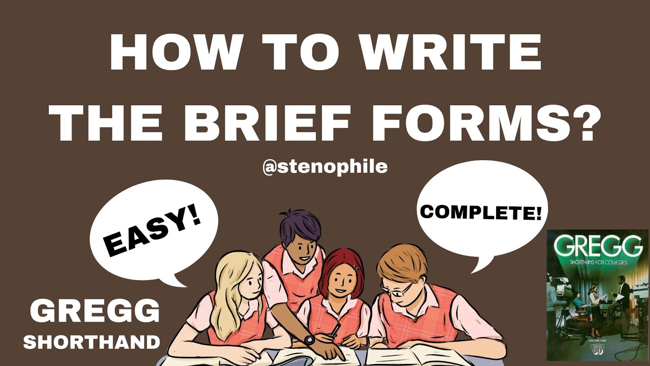 132 OUTLINES OF BRIEF FORMS | GREGG SHORTHAND - YouTube