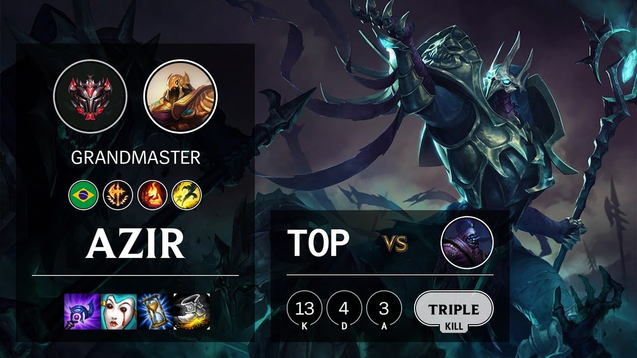 Azir Top vs Jax - BR Grandmaster Patch 10.7 - YouTube