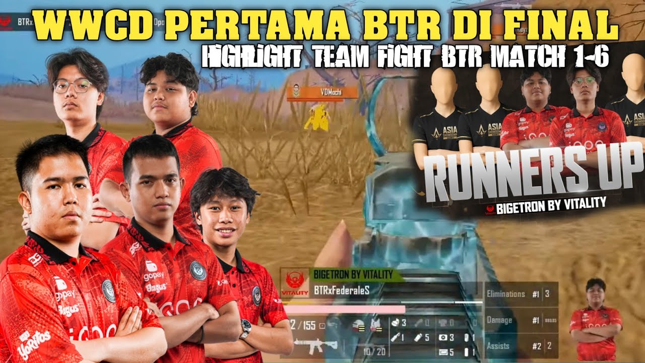WWCD PERTAMA BTR DI HARI TERAKHIR | HIGHLIGHT TEAM FIGHT BTR MATCH 1-6 ...