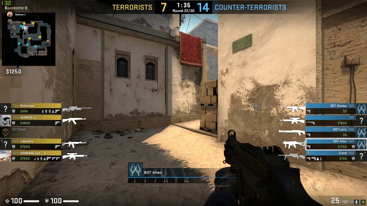 Bot Allen vs AIMWARE user - YouTube