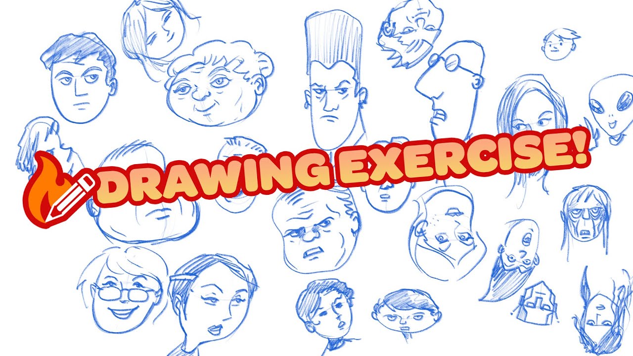 Let's Make Faces! Fun Character Design Exercise | Weekly Drawing Warm ...