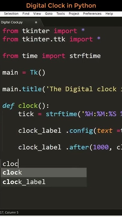Digital Clock Using Python🕑 Codingwithenviro Shorts Python Youtube 