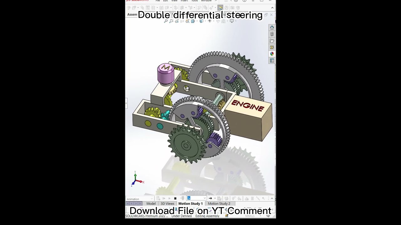 Double Differential Steering Solidworks Mechanical Animation YouTube Double Differential Steering Solidworks Mechanical Animation YouTube
