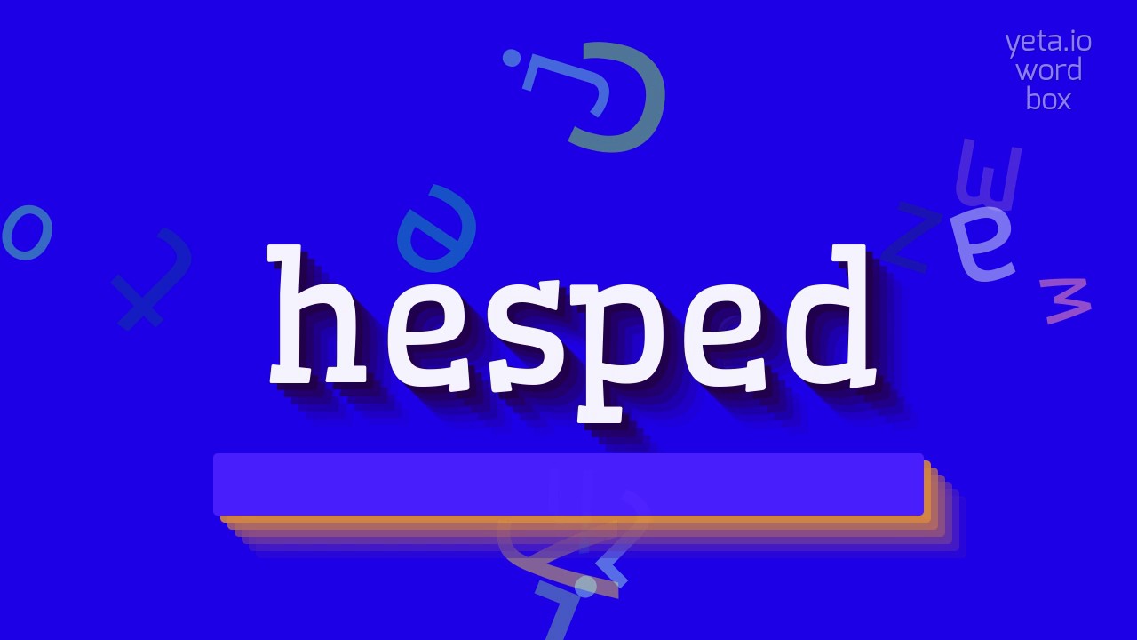 How to say "hesped"! (High Quality Voices) - YouTube