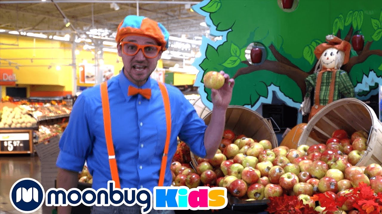 Blippi Visits an Apple Fruit Factory | Blippi | Kids Songs | Moonbug ...