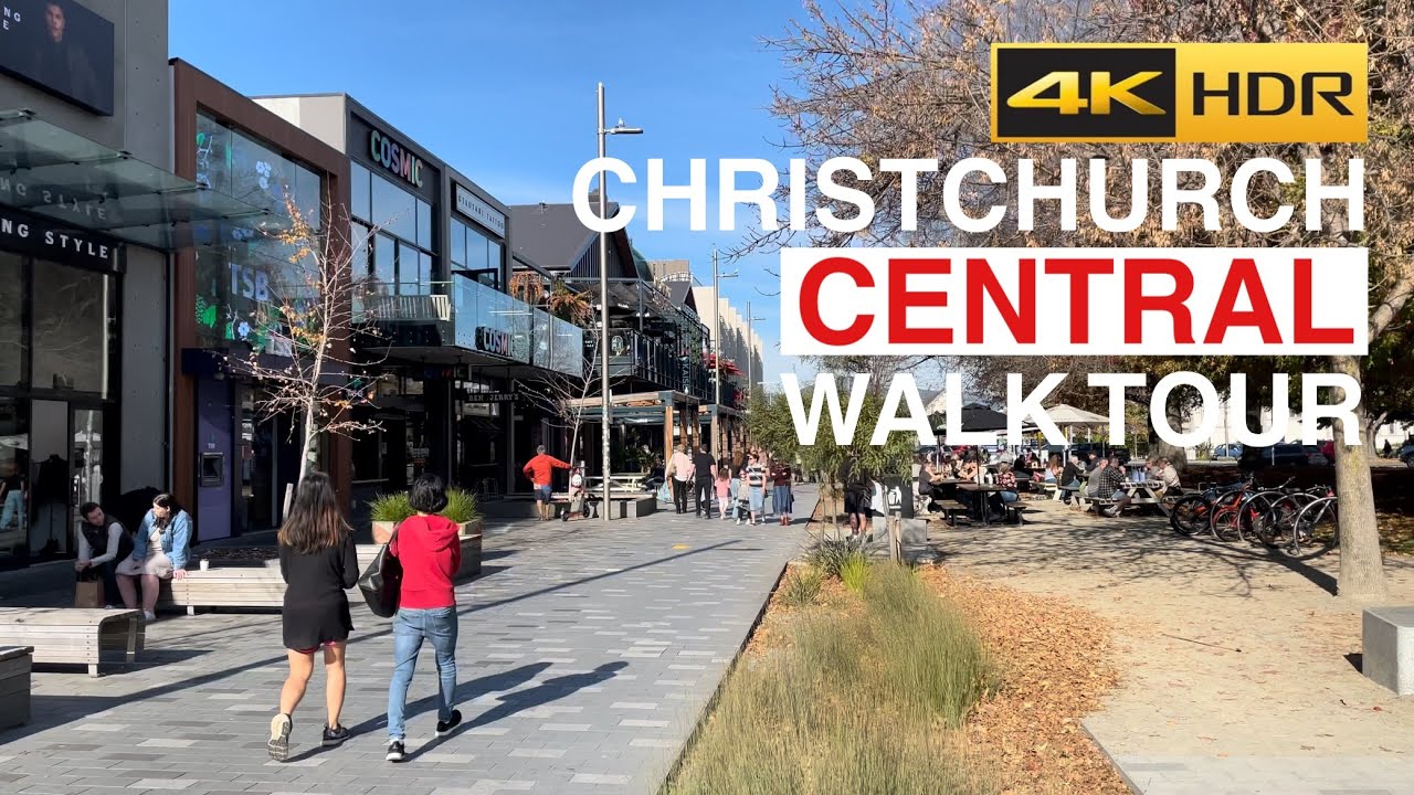 Christchurch Central City Walk New Zealand 4K HDR - YouTube