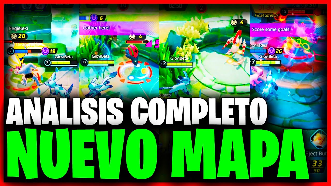 ANALISIS COMPLETO DEL NUEVO MAPA DE POKEMON UNITE🟢 | LOS OBJETIVOS ...
