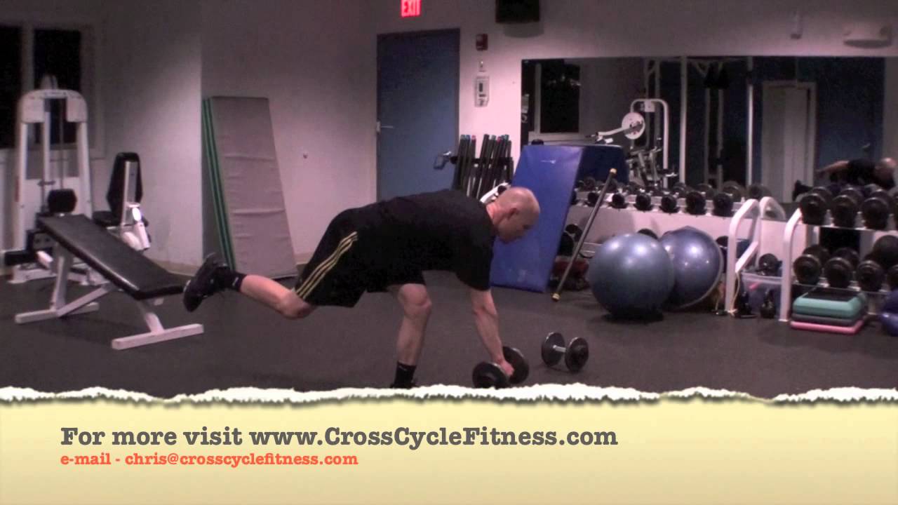 Dumbbell One Arm & Leg Reach - YouTube