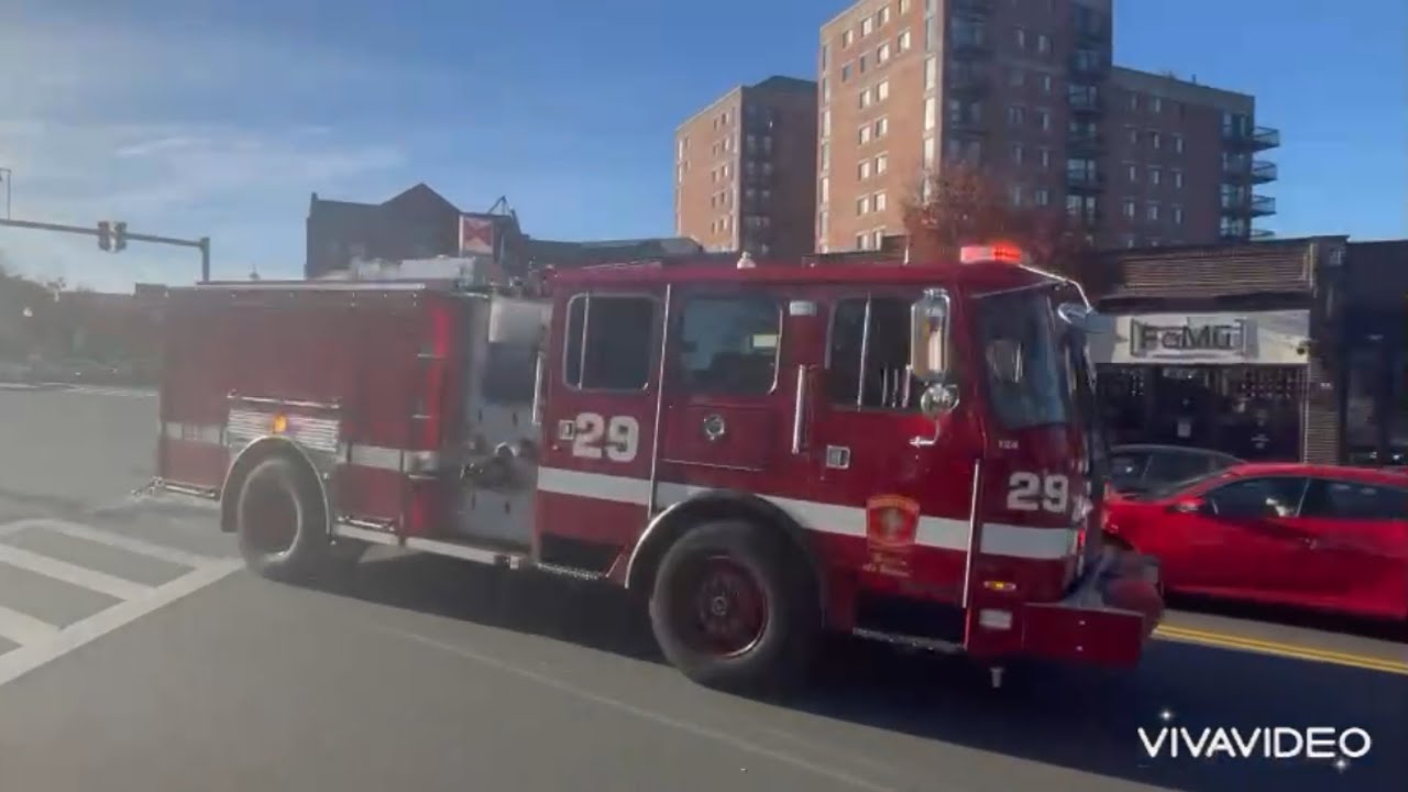 Boston Ladder 11, Engine 29, BFD and Ambulance EMS A14 responding to ...