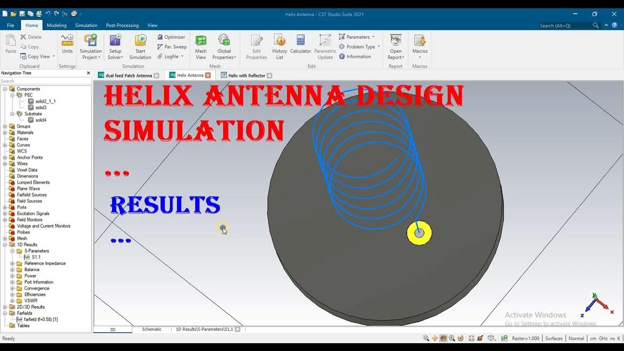 helix antenna in cst - YouTube