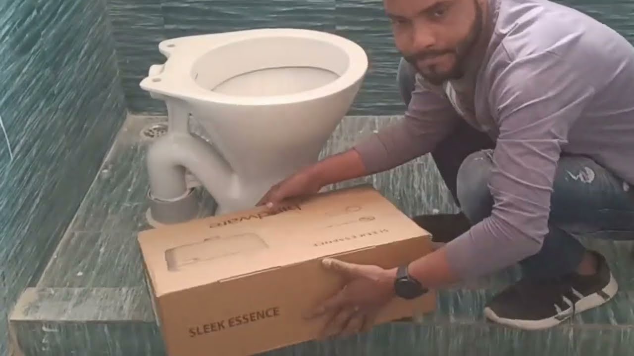 W/c and cistren installation /How to install S trap w/c toilet seat ...