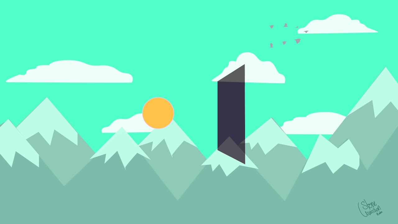 Calm Looping Mountain Motion Graphic - YouTube