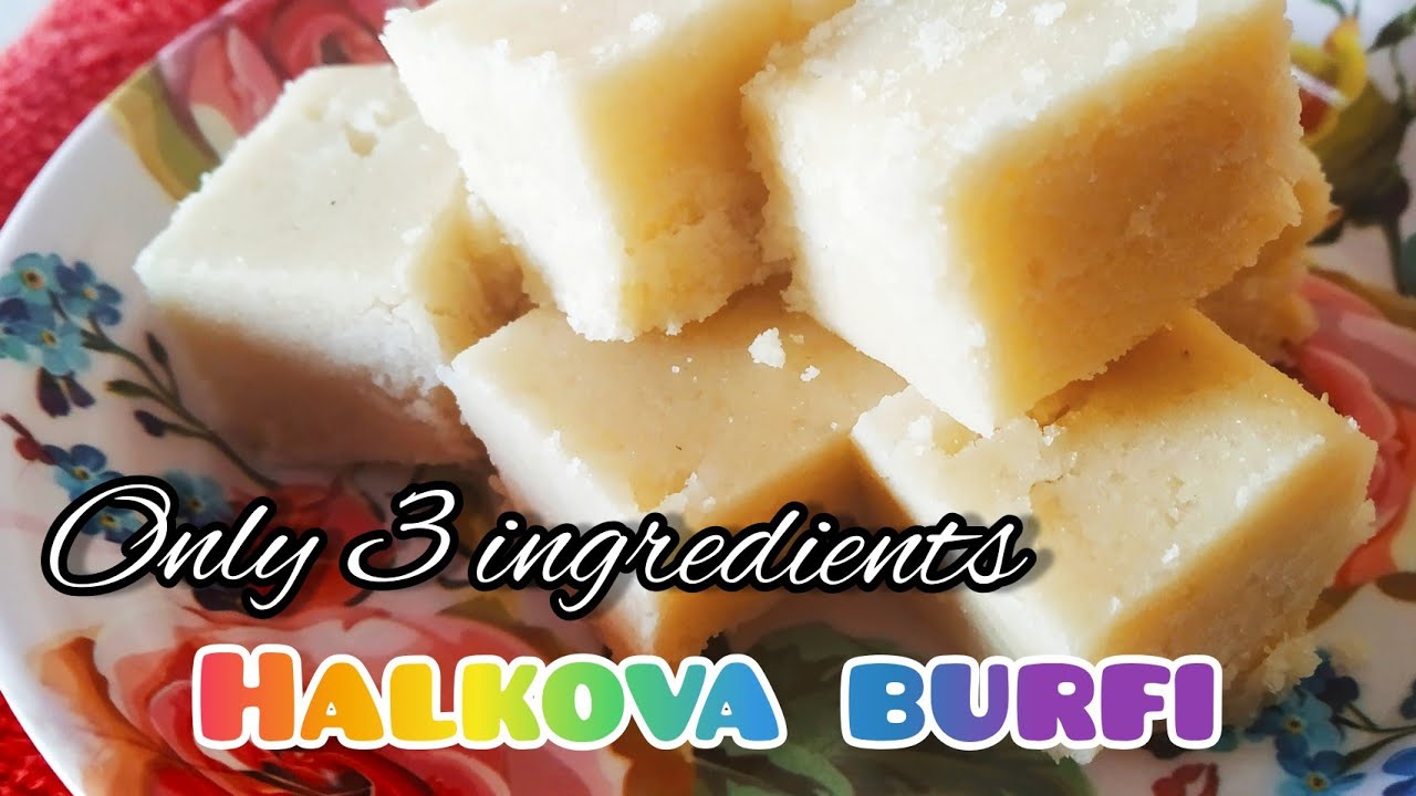 90's kids favourite sweet/ Halkova / Maida Burfi / palhova / 3 ...