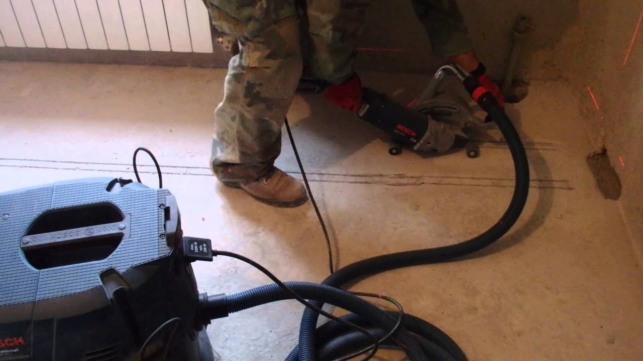 ШТРОБОРЕЗ БОШ GNF 65 A Professional в работе. - YouTube