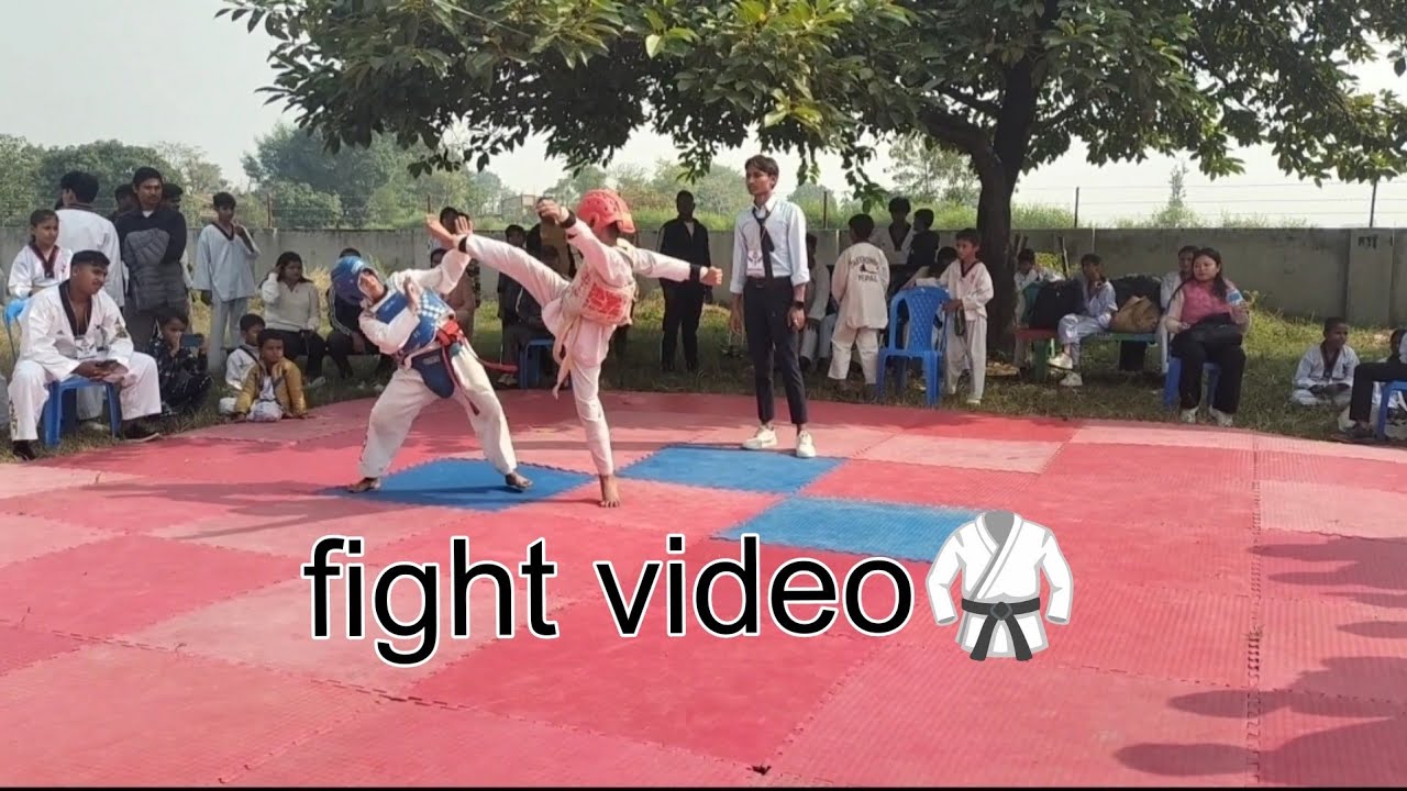 Teakwondo fight video mela 30kg ll - YouTube
