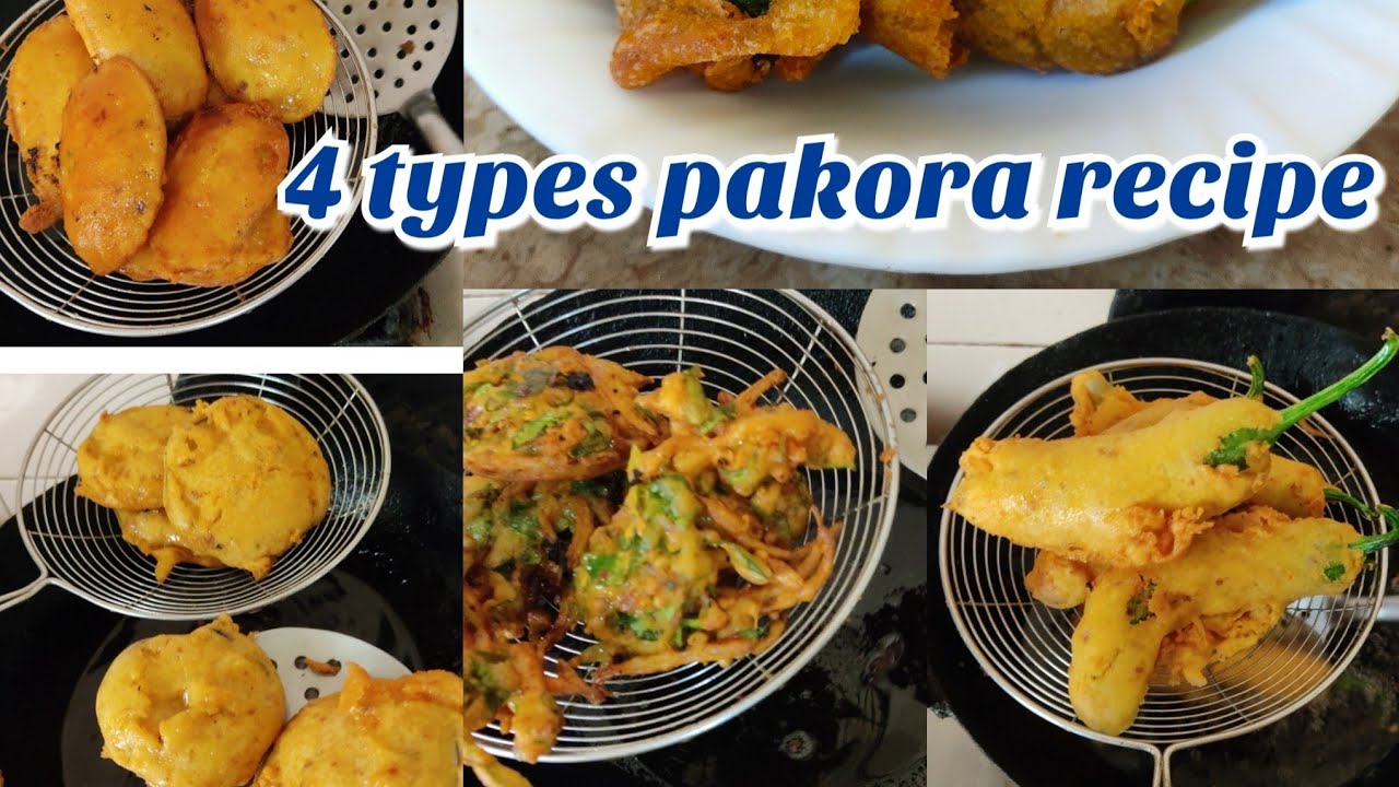 4 different types of pakora recipe / Mazedar homemade pakore - YouTube