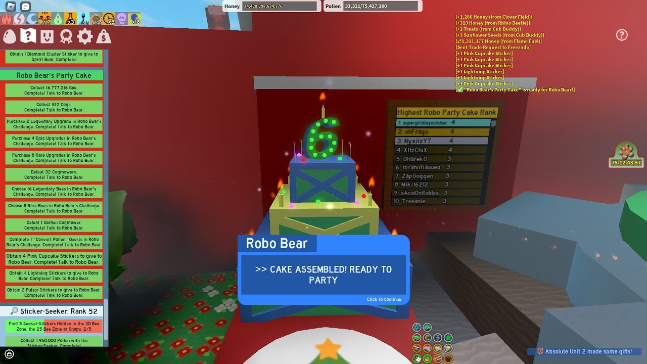 Completed Robo Bears Beesmas Quest In Roblox Bee Swarm Simulator - YouTube