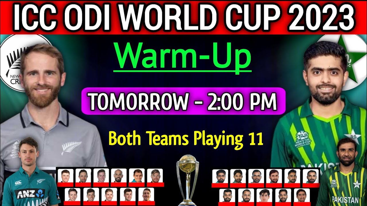 New Zealand vs Pakistan Warm Up Match 2023 | Nz vs Pak Warm Up Playing ...