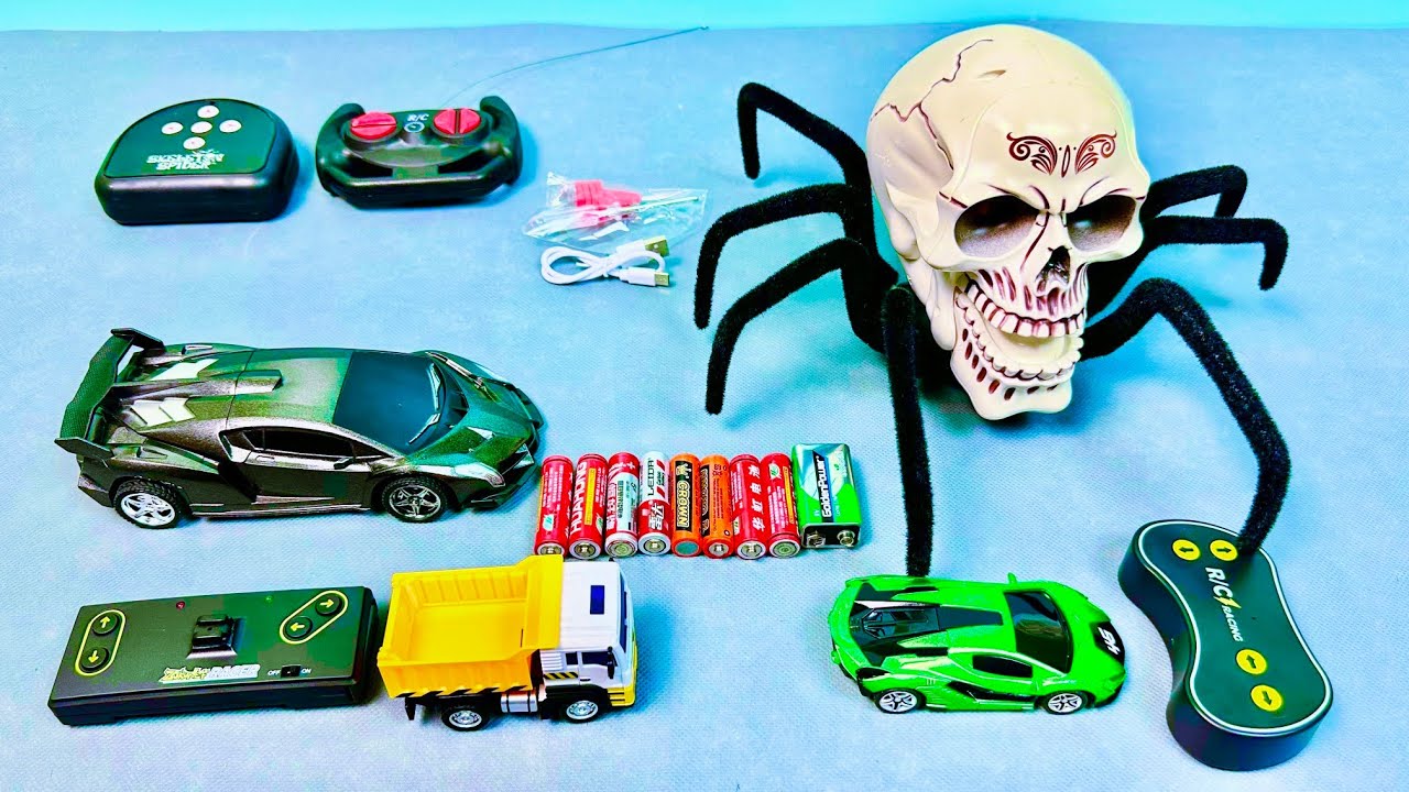 13 Minutes Satisfying with Unboxing RC Skeleton Spider,RC Mini Racing ...
