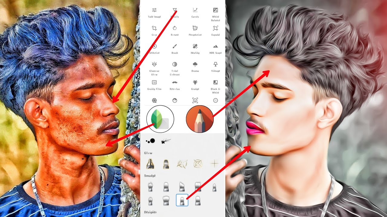 HDR face smooth skin whitening photo Editing || Autodesk Sketchbook ...