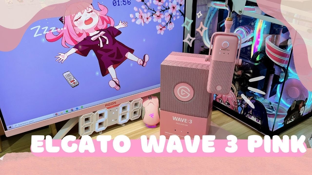 elgato wave 3 pink 🌸 cozy unboxing, pink desk setup - YouTube