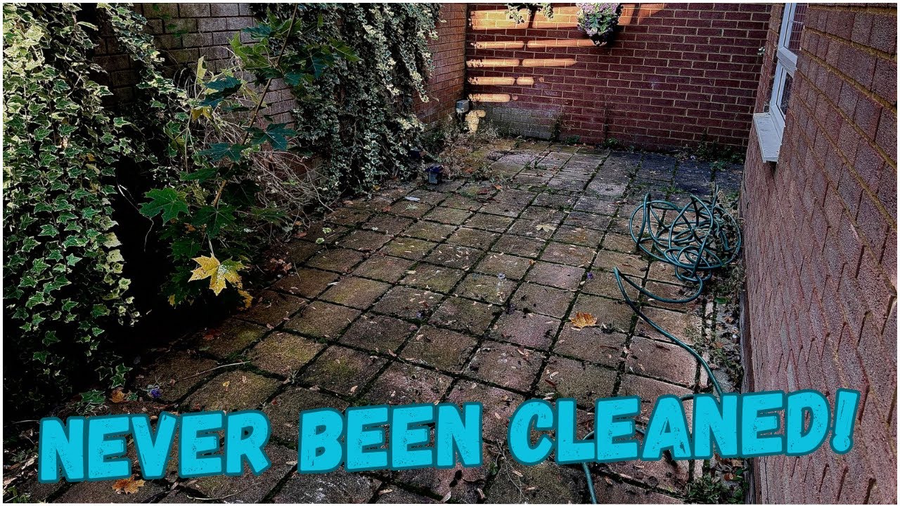 FIRST CLEAN IN 10 YEARS for this PATIO! - YouTube