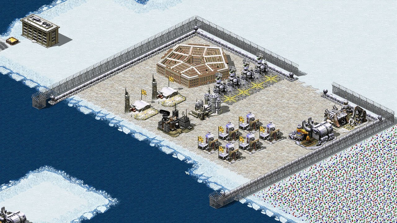 Red Alert 2 | Yuri's Revenge | 7 vs 1 | Arctic Assult map | Extra hard ...