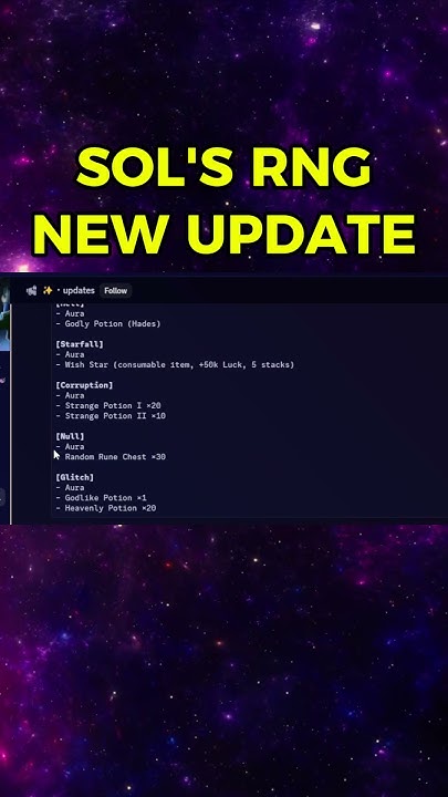 NEW SOL'S RNG UPDATE | 11 NEW AURAS + EASTER EVENT REWARDS & MORE (EON 1 4.5 UPDATE) - YouTube